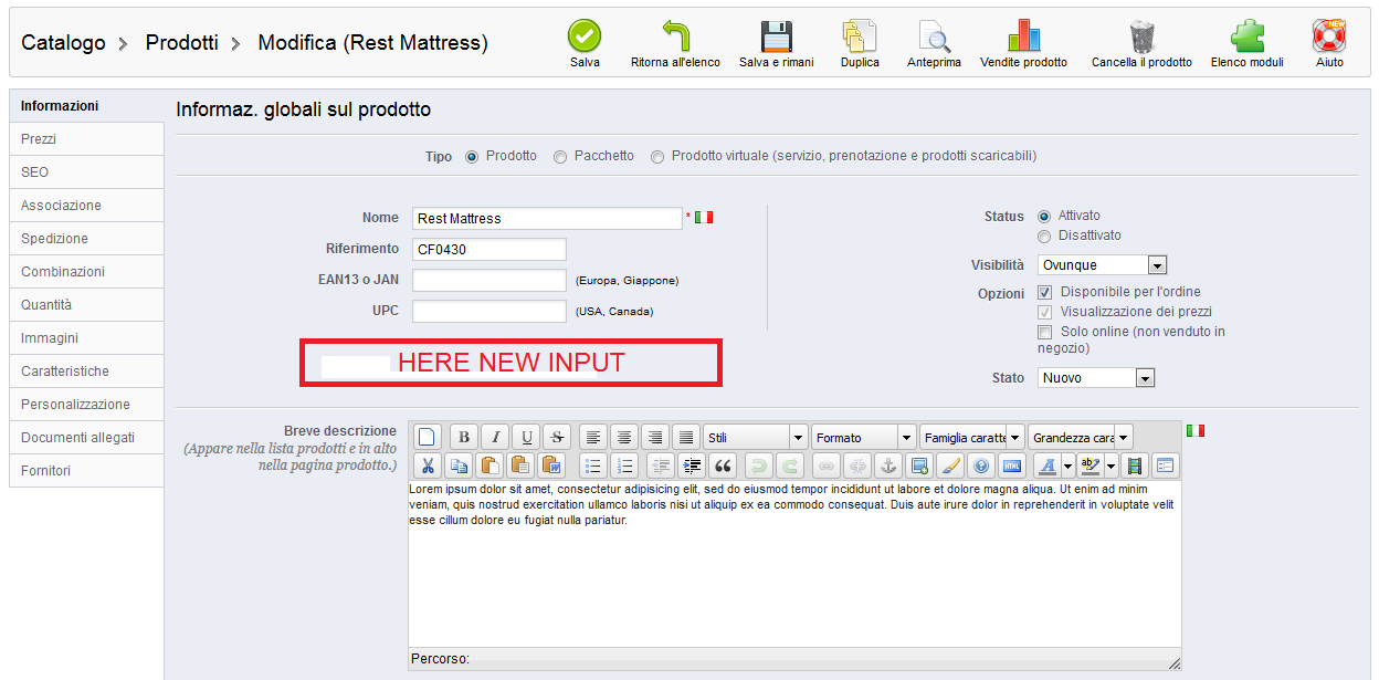 Prestashop Custom Fields In Products Admin Section